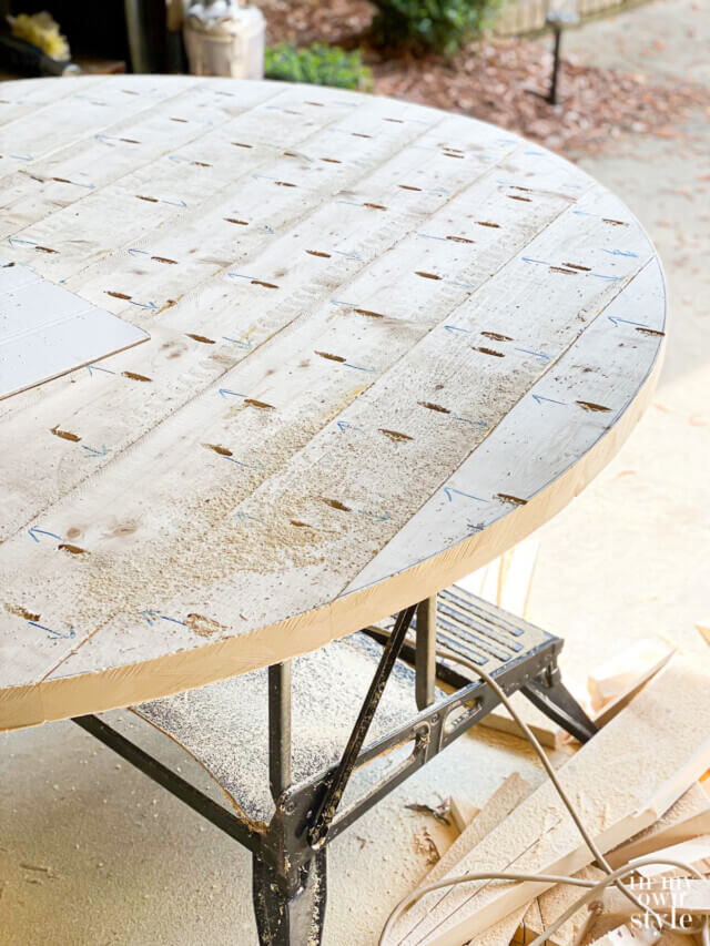 How I Made a Large Round Wood Top for My Kitchen Table - In My Own Style