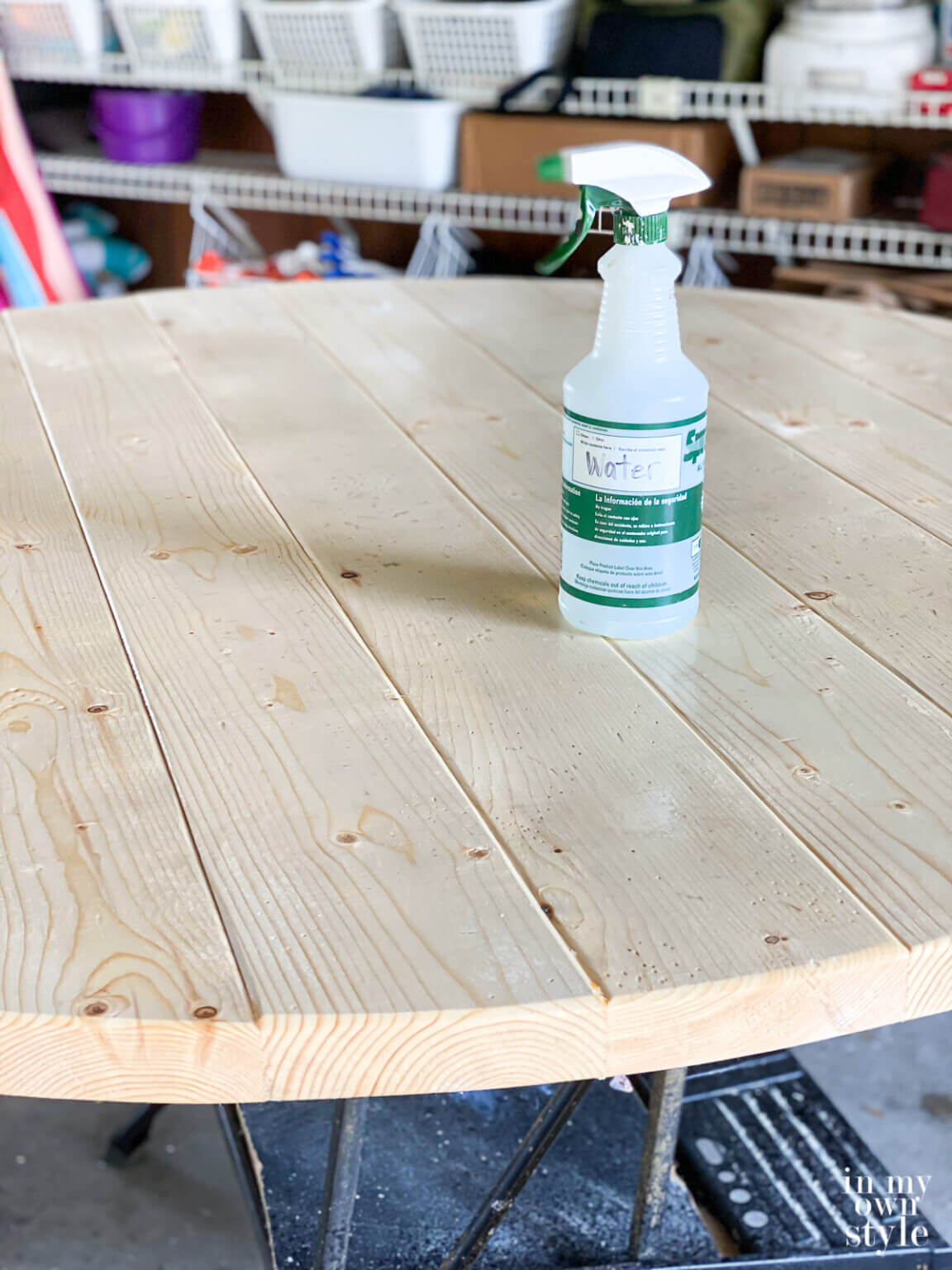 How I Made a Large Round Wood Top for My Kitchen Table - In My Own Style