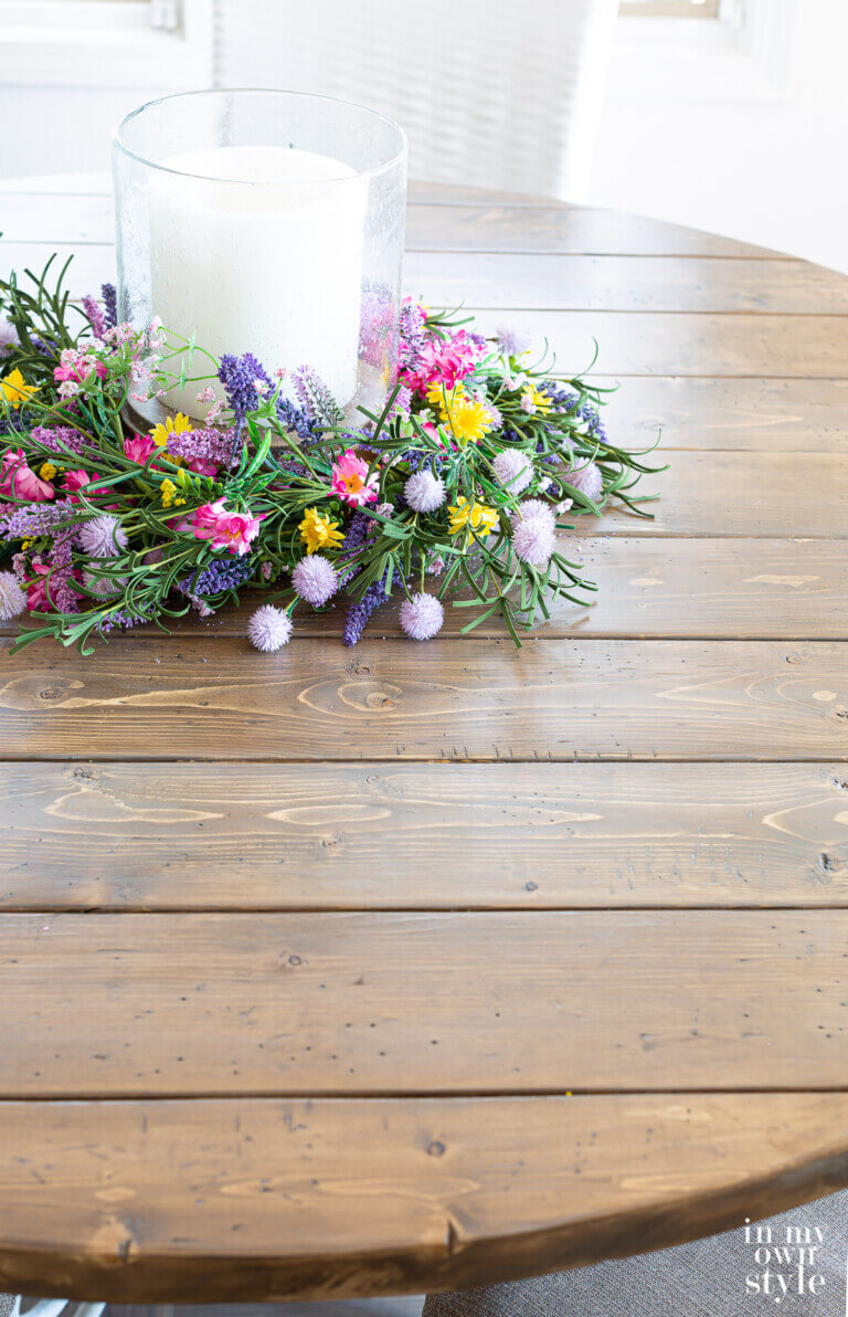 How I Made a Large Round Wood Top for My Kitchen Table - In My Own Style