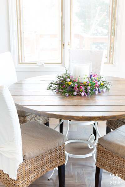 How I Made a Large Round Wood Top for My Kitchen Table - In My Own Style