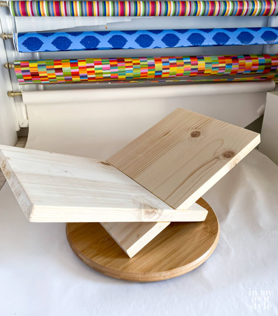 DIY: X Shape Open Book Stand that Spins - In My Own Style