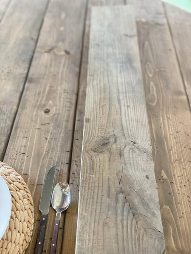 How I Made a Large Round Wood Top for My Kitchen Table - In My Own Style