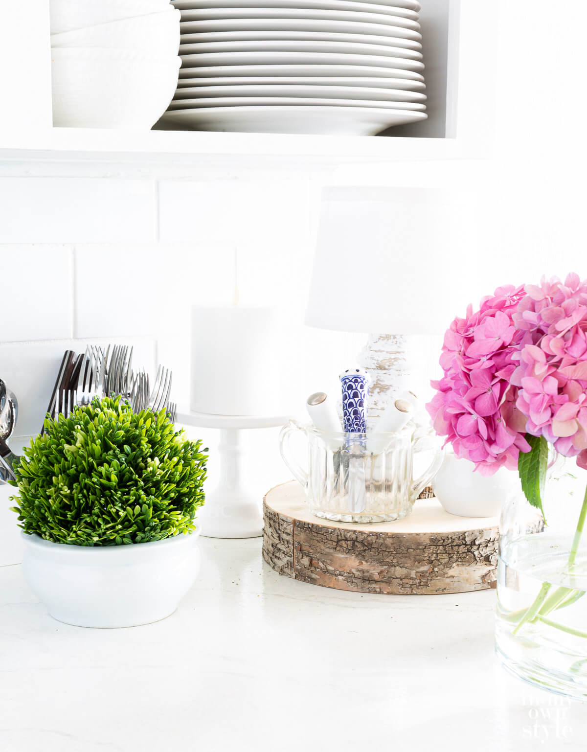 Decorating for Spring in My Kitchen - In My Own Style