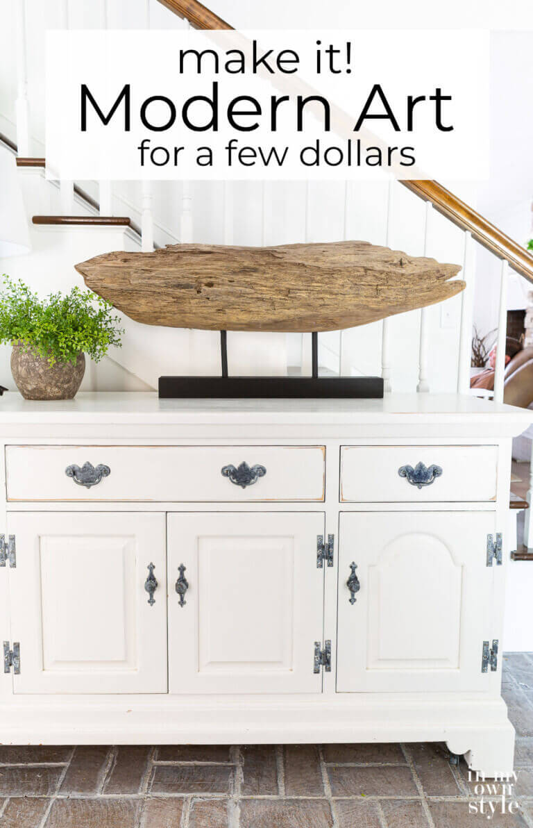 Driftwood Sculpture Table Top Stand DIY - In My Own Style