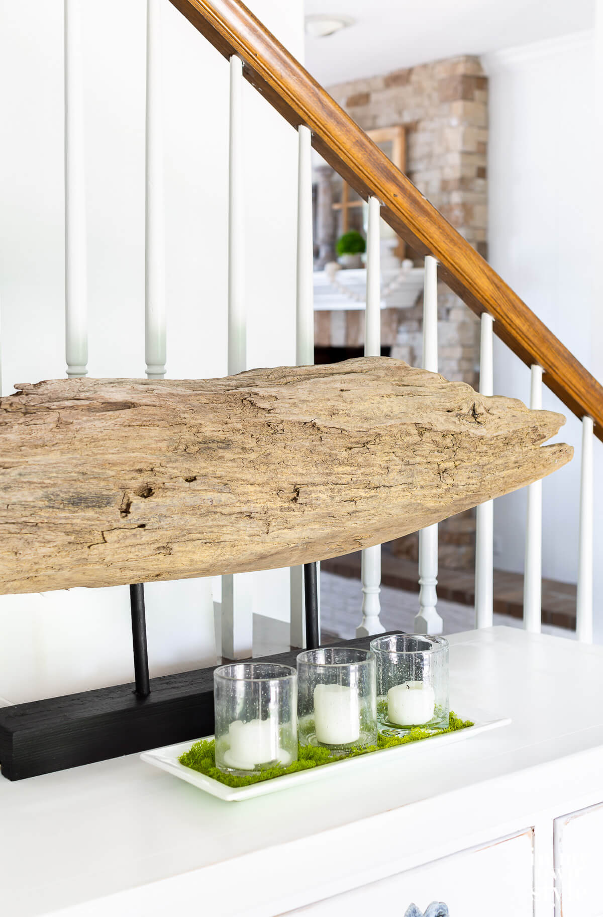 Driftwood Sculpture Table Top Stand DIY - In My Own Style