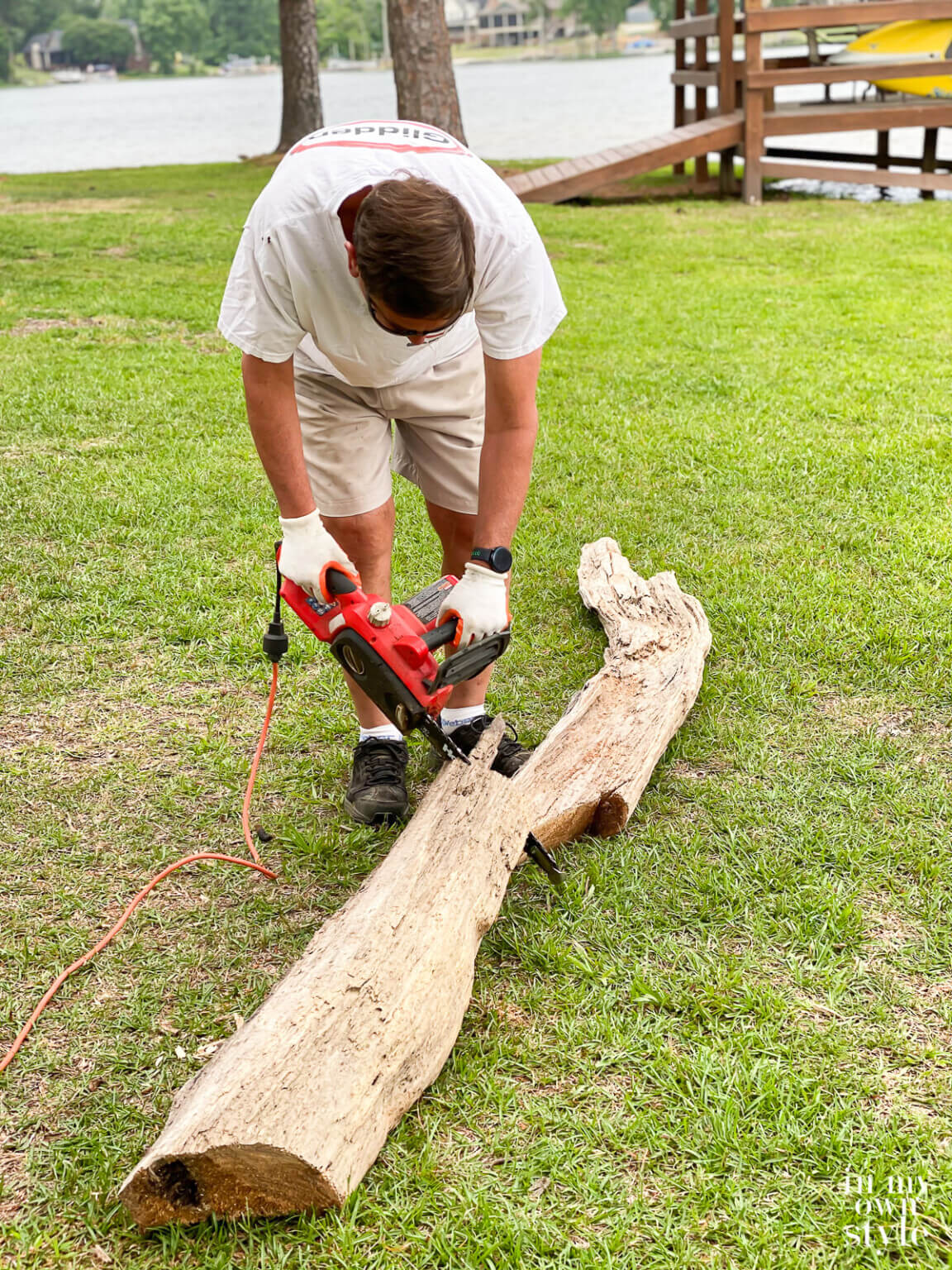 Driftwood Sculpture Table Top Stand DIY - In My Own Style