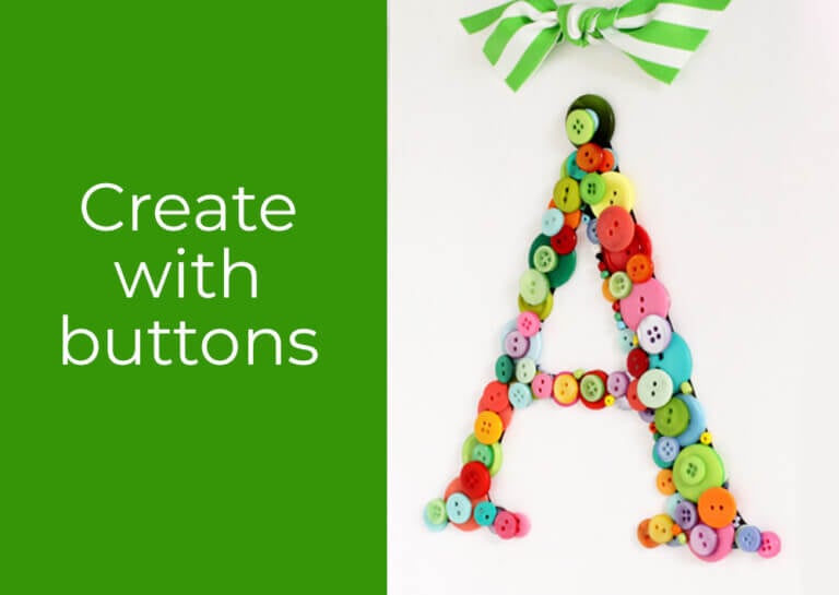 How to Make Button Letter Art To Hang on a Wall - In My Own Style
