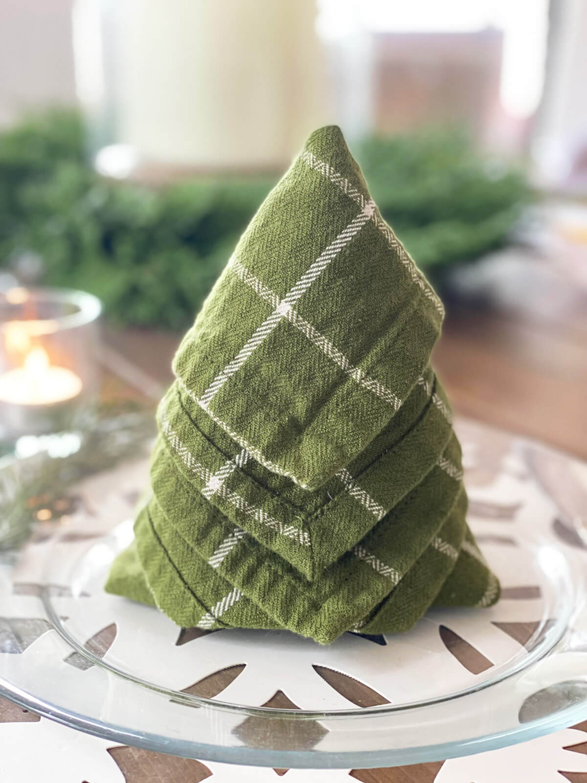 Easy Christmas Tree Napkin Fold & Video - In My Own Style