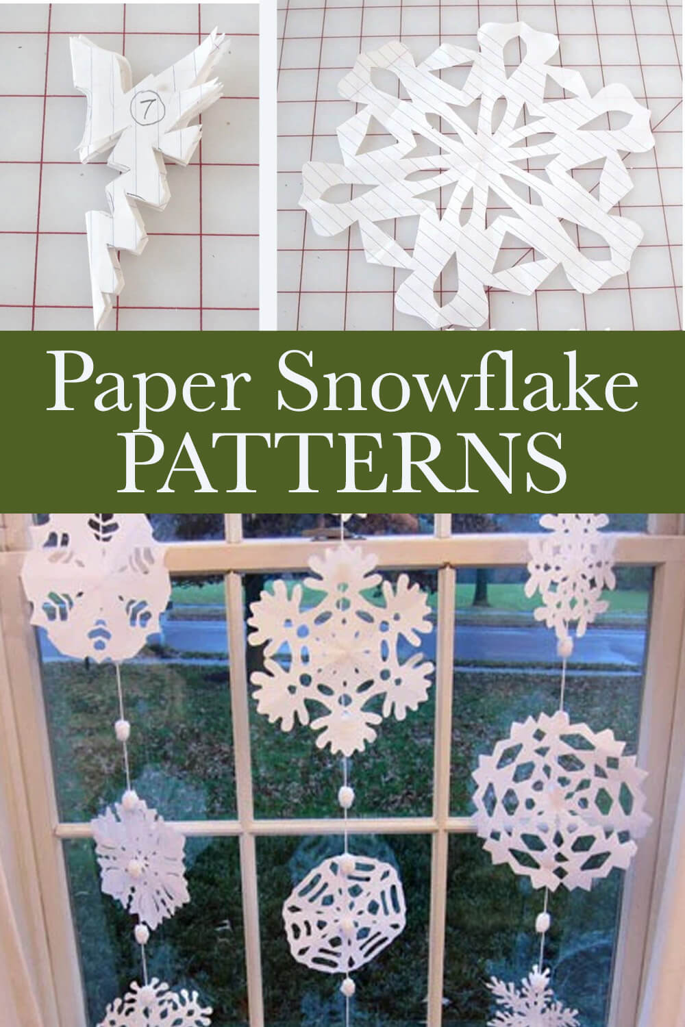 How to Make Paper Snowflakes Into a Window Decoration - In My Own Style