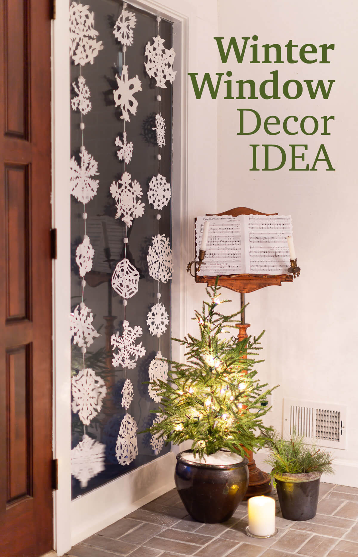 How to Make Paper Snowflakes Into a Window Decoration - In My Own Style