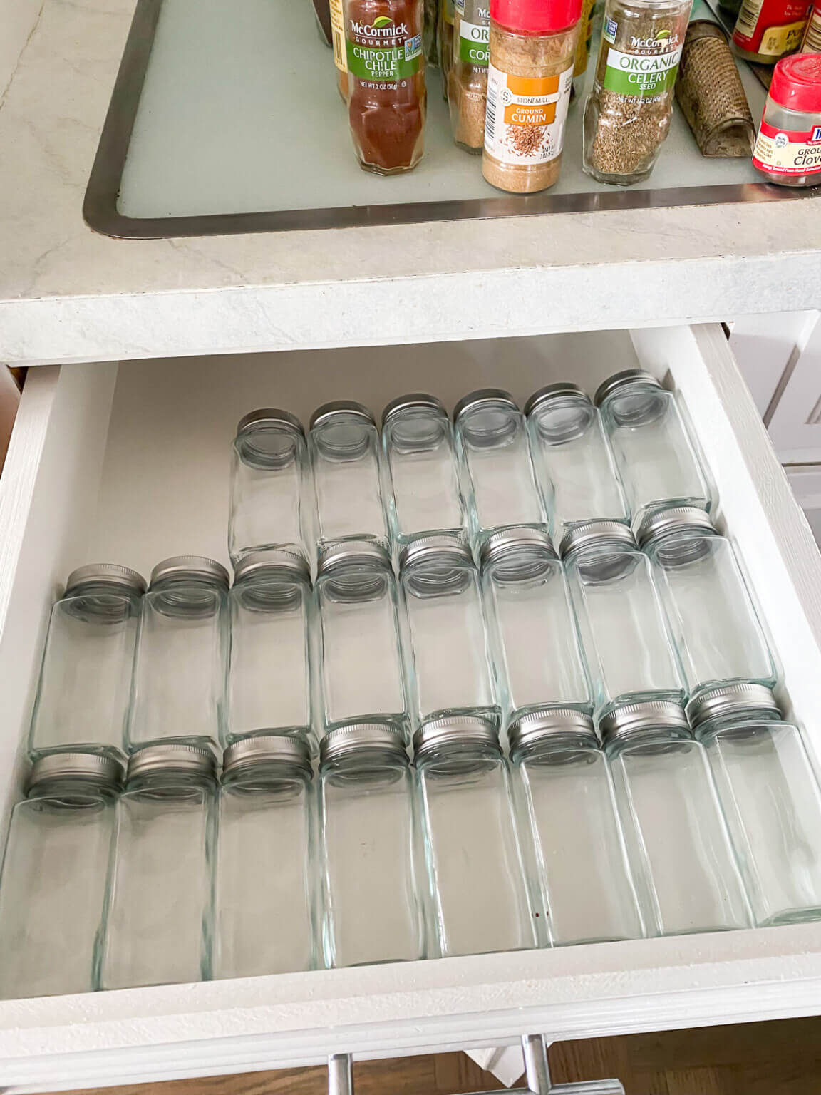 How to Set Up a Spice Drawer So It Stays Organized - In My Own Style