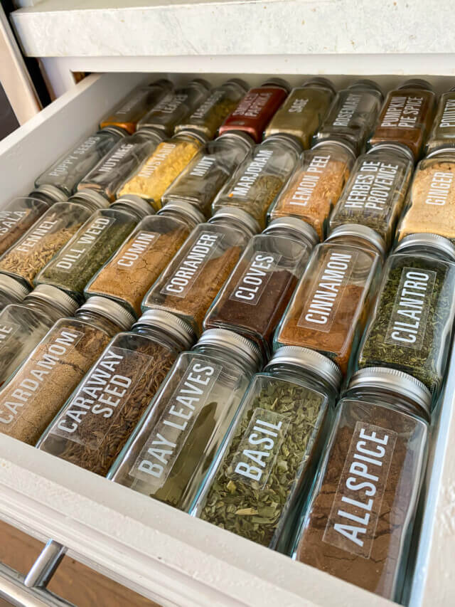 How to Set Up a Spice Drawer So It Stays Organized - In My Own Style