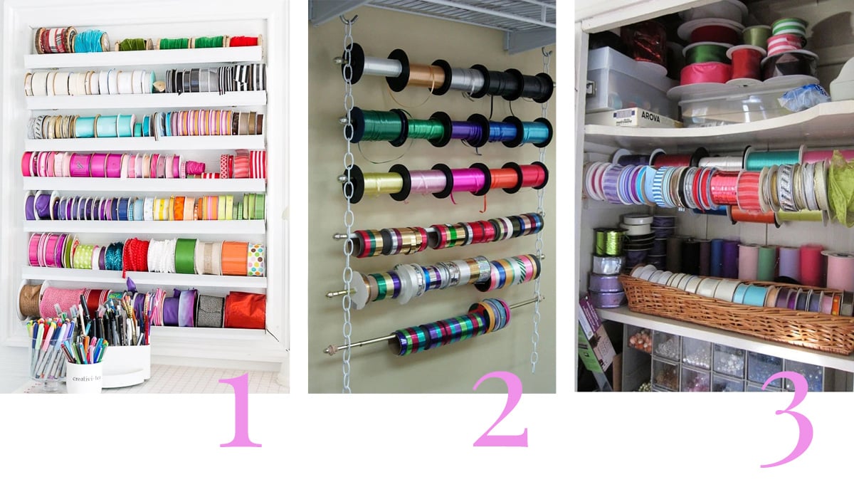 Ribbon Storage Ideas That Will Keep Your Rolls of Ribbon Organized For ...