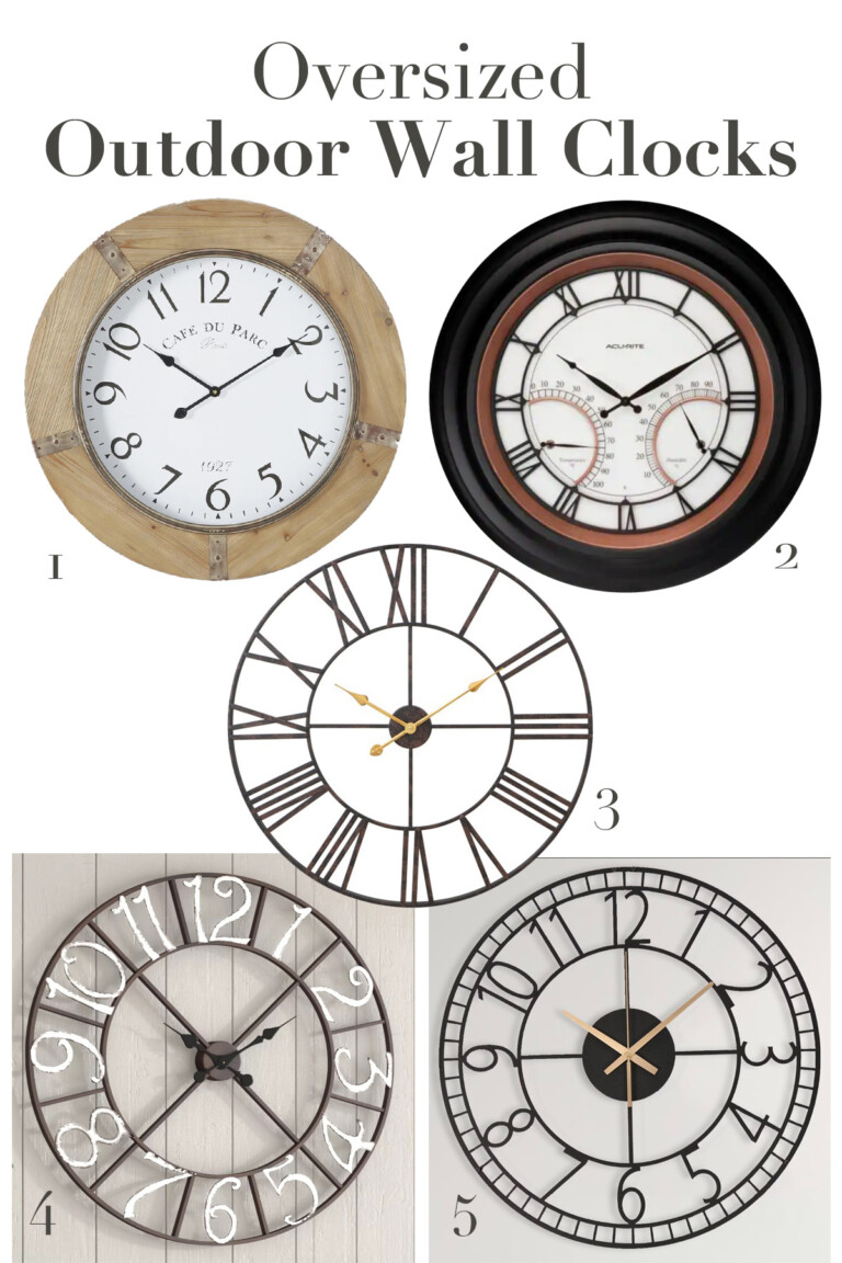 Large Outdoor Wall Clocks for Decks, Porches and Patios - In My Own Style