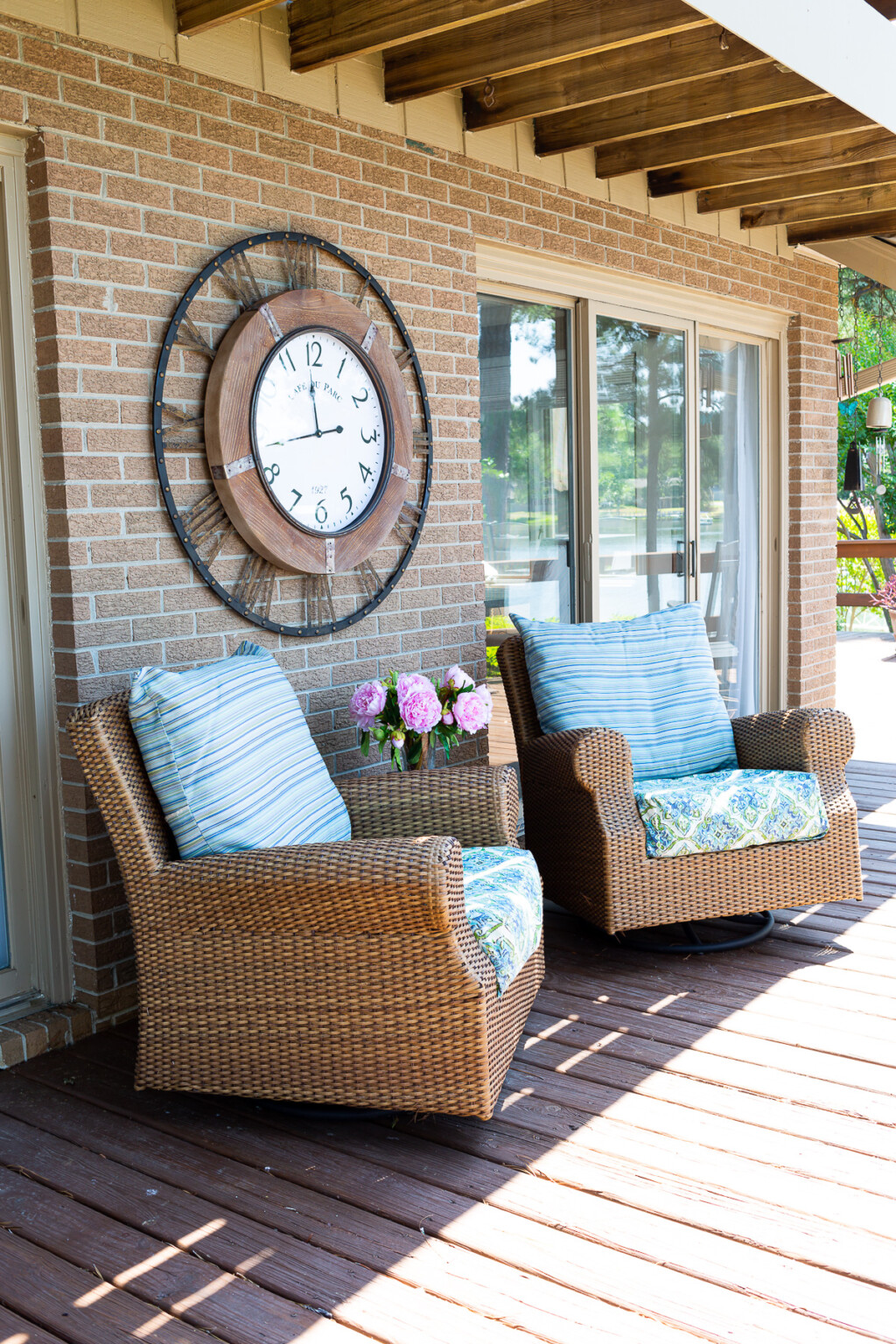 Large Outdoor Wall Clocks for Decks, Porches and Patios - In My Own Style