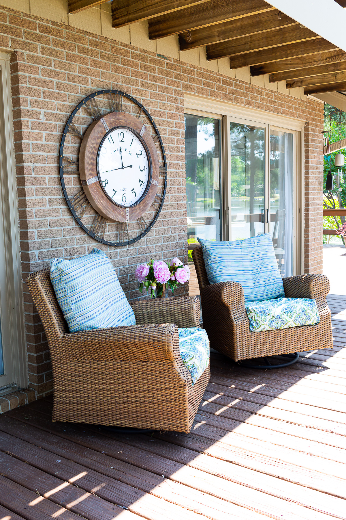 Large Outdoor Wall Clocks for Decks, Porches and Patios - In My Own Style