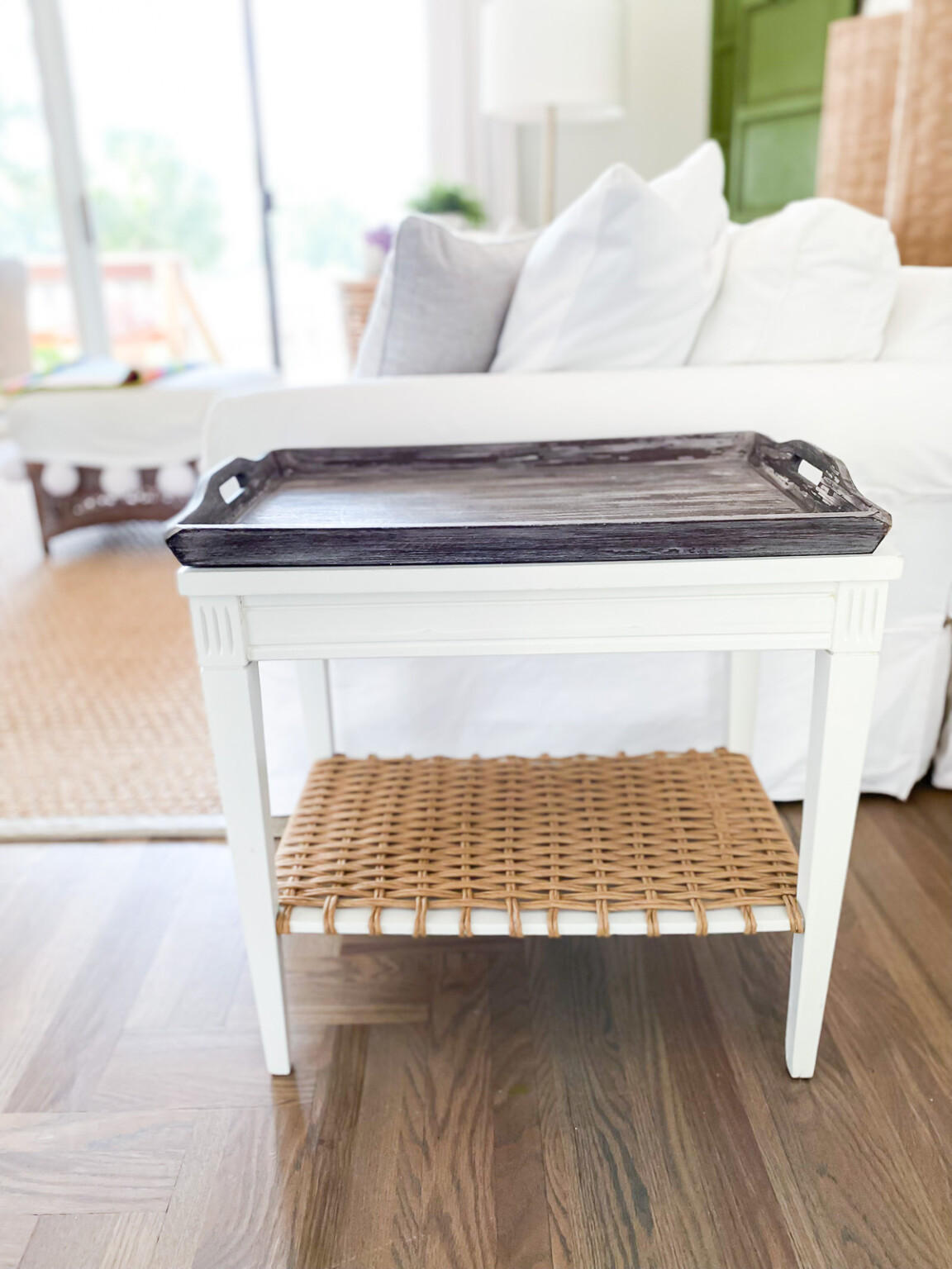 Designer Inspired Two Tier End Table Makeover - In My Own Style