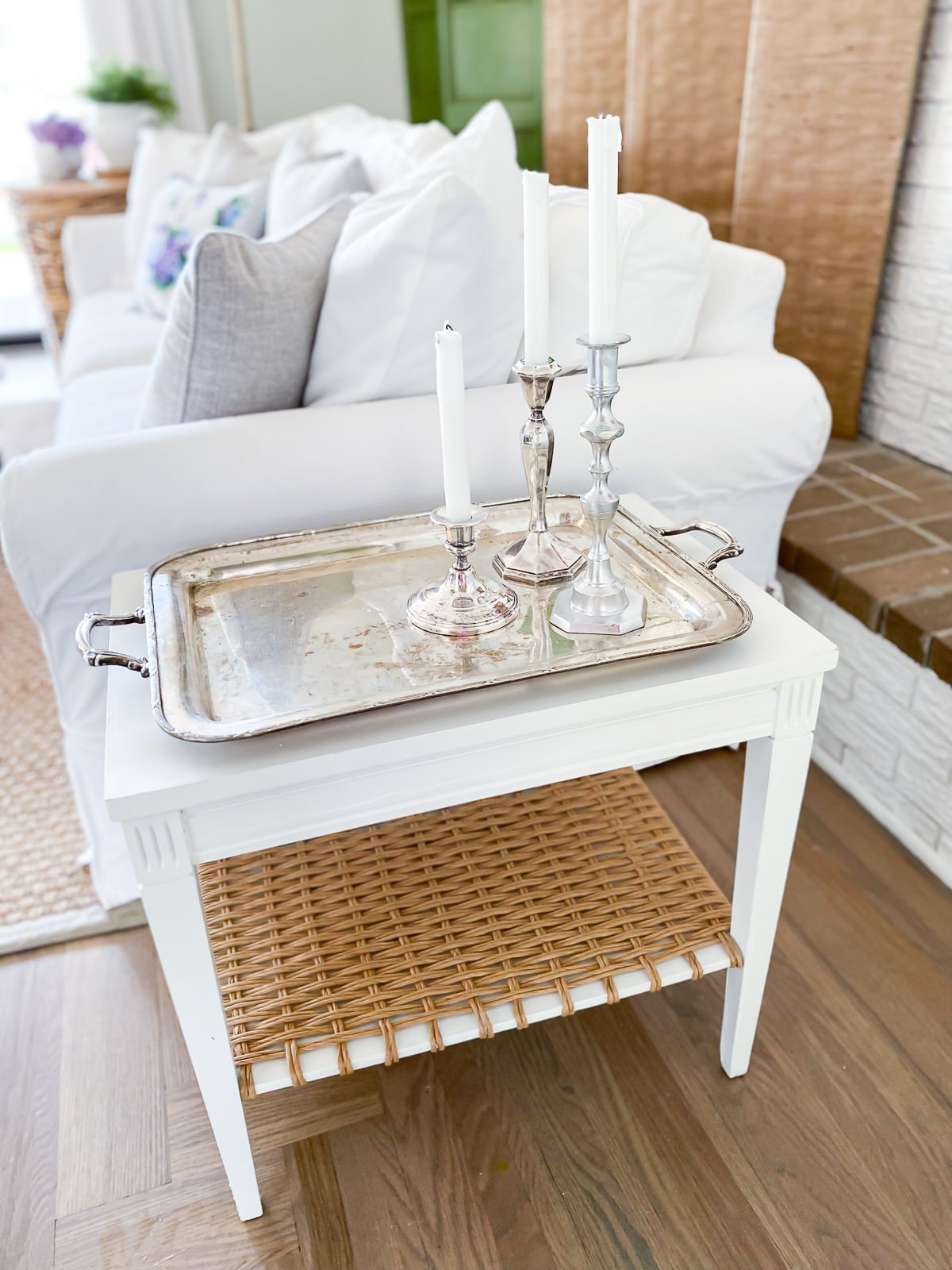 Designer Inspired Two Tier End Table Makeover - In My Own Style