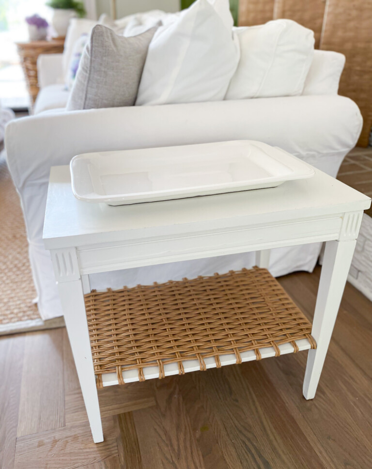 Designer Inspired Two Tier End Table Makeover - In My Own Style