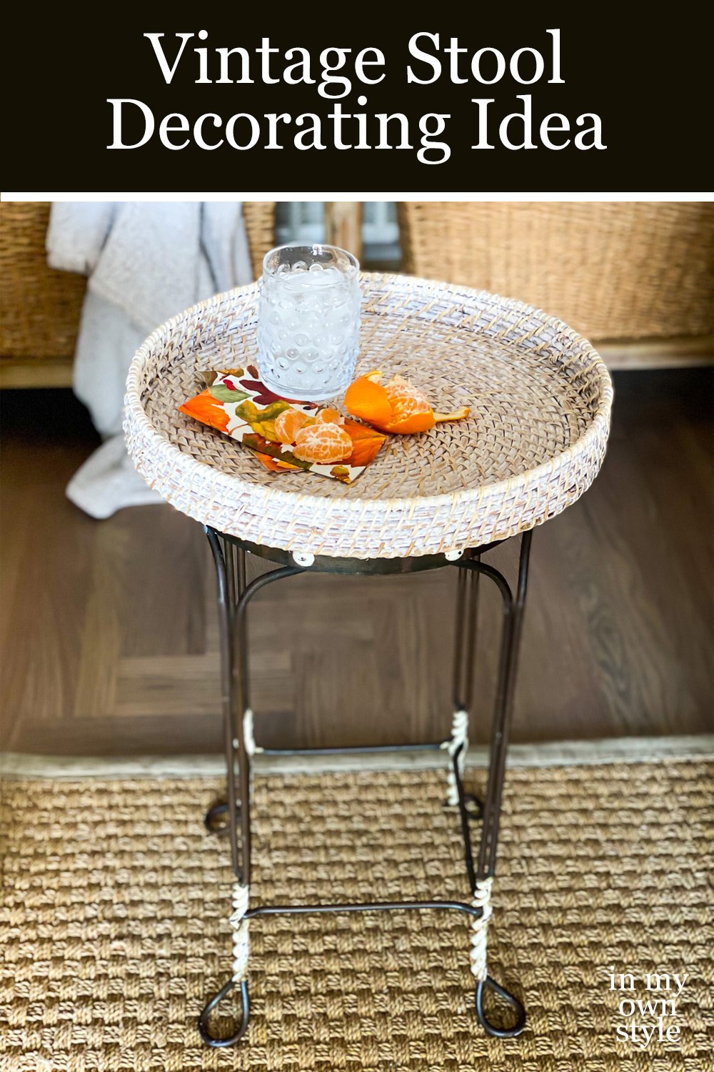 Repurpose a Bar Stool Into a Unique Table - In My Own Style