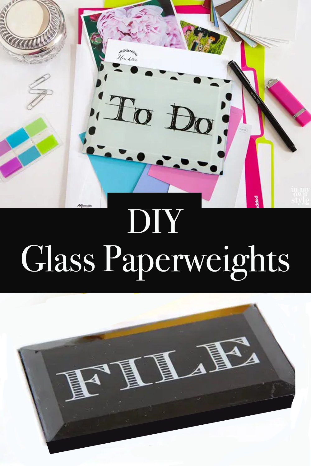 Decoupage Glass To Make a Pretty Paperweight - In My Own Style