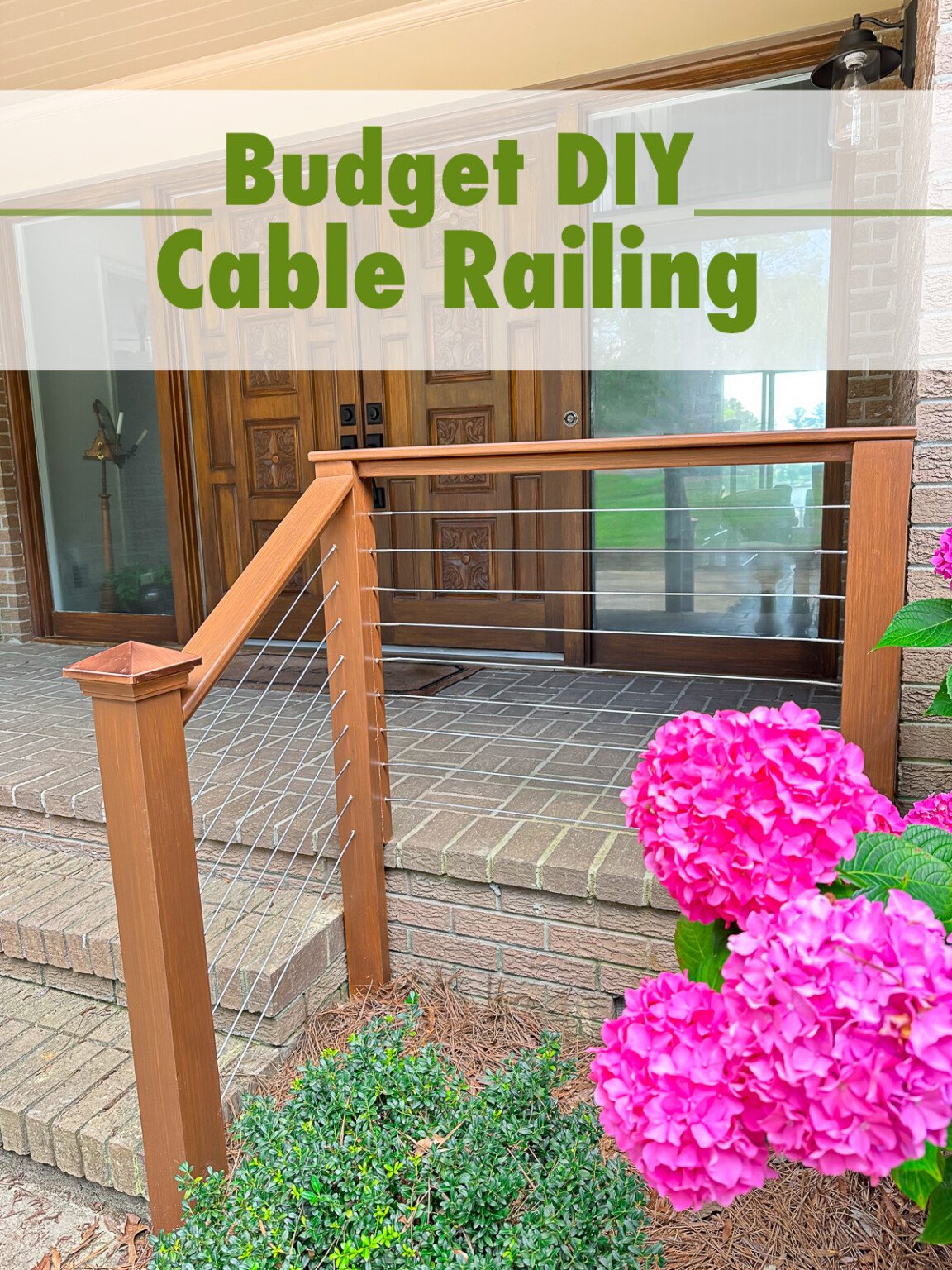 DIY Cable Railing On Front Porch and Deck - In My Own Style