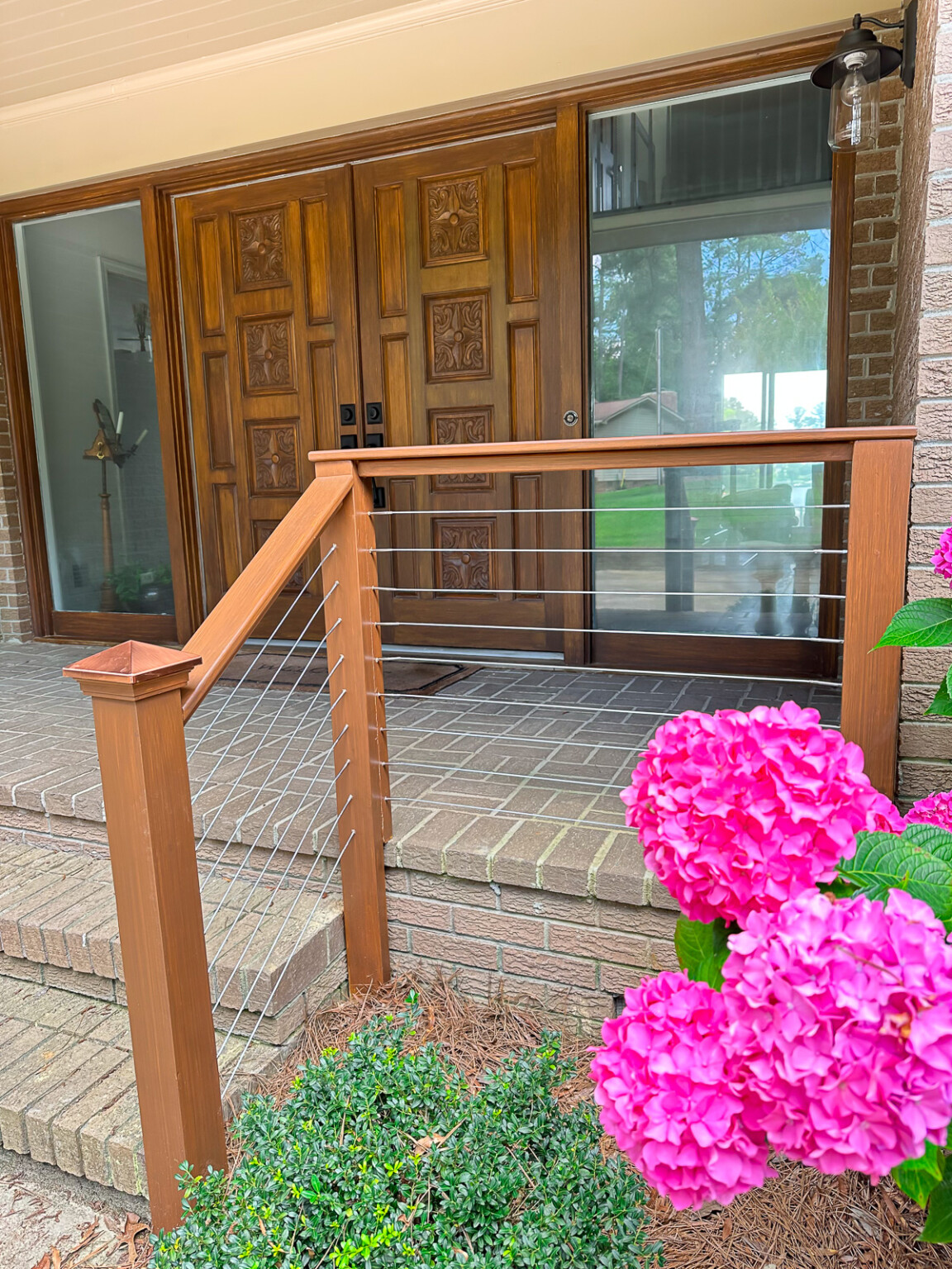 DIY Cable Railing On Front Porch and Deck - In My Own Style