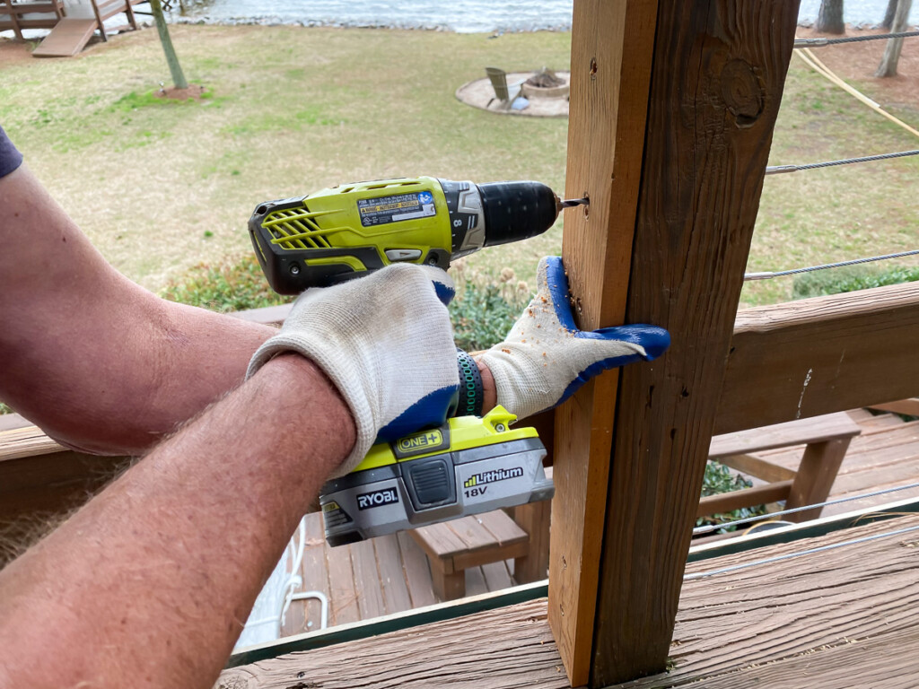 DIY Cable Railing On Front Porch and Deck - In My Own Style