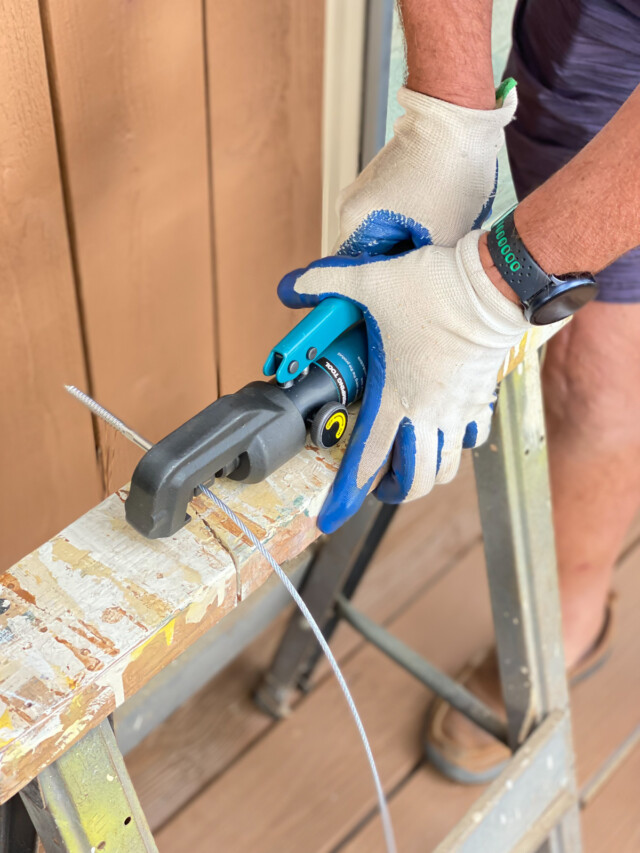 DIY Cable Railing On Front Porch and Deck - In My Own Style