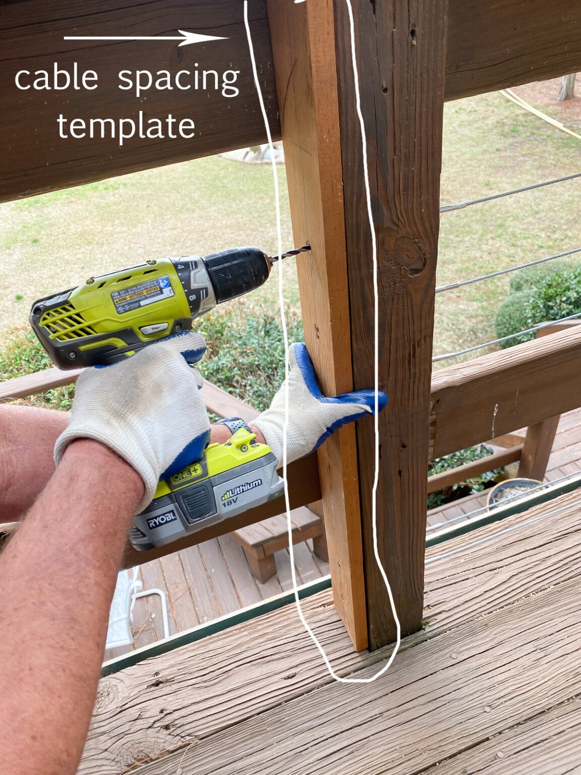 DIY Cable Railing On Front Porch and Deck - In My Own Style