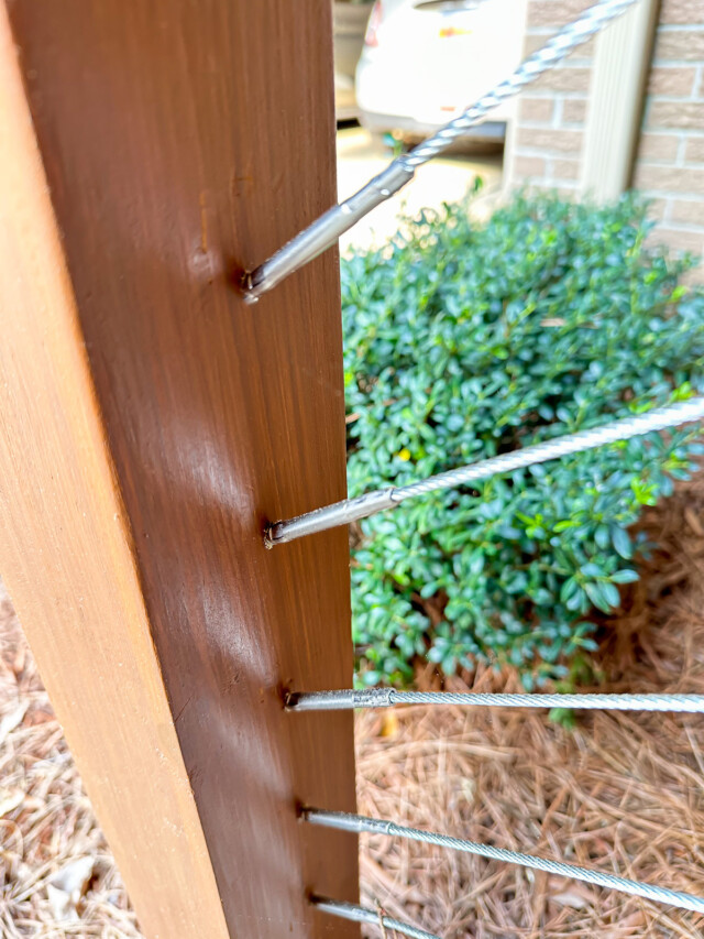DIY Cable Railing On Front Porch and Deck - In My Own Style