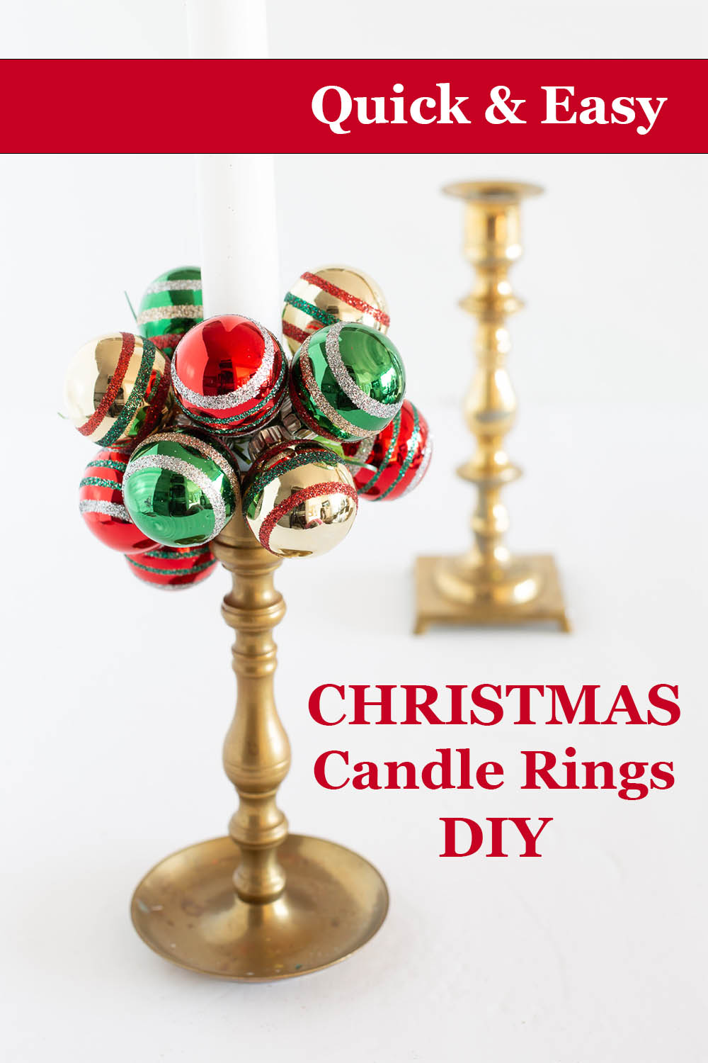 Easy to Make Christmas Taper Candle Rings - In My Own Style