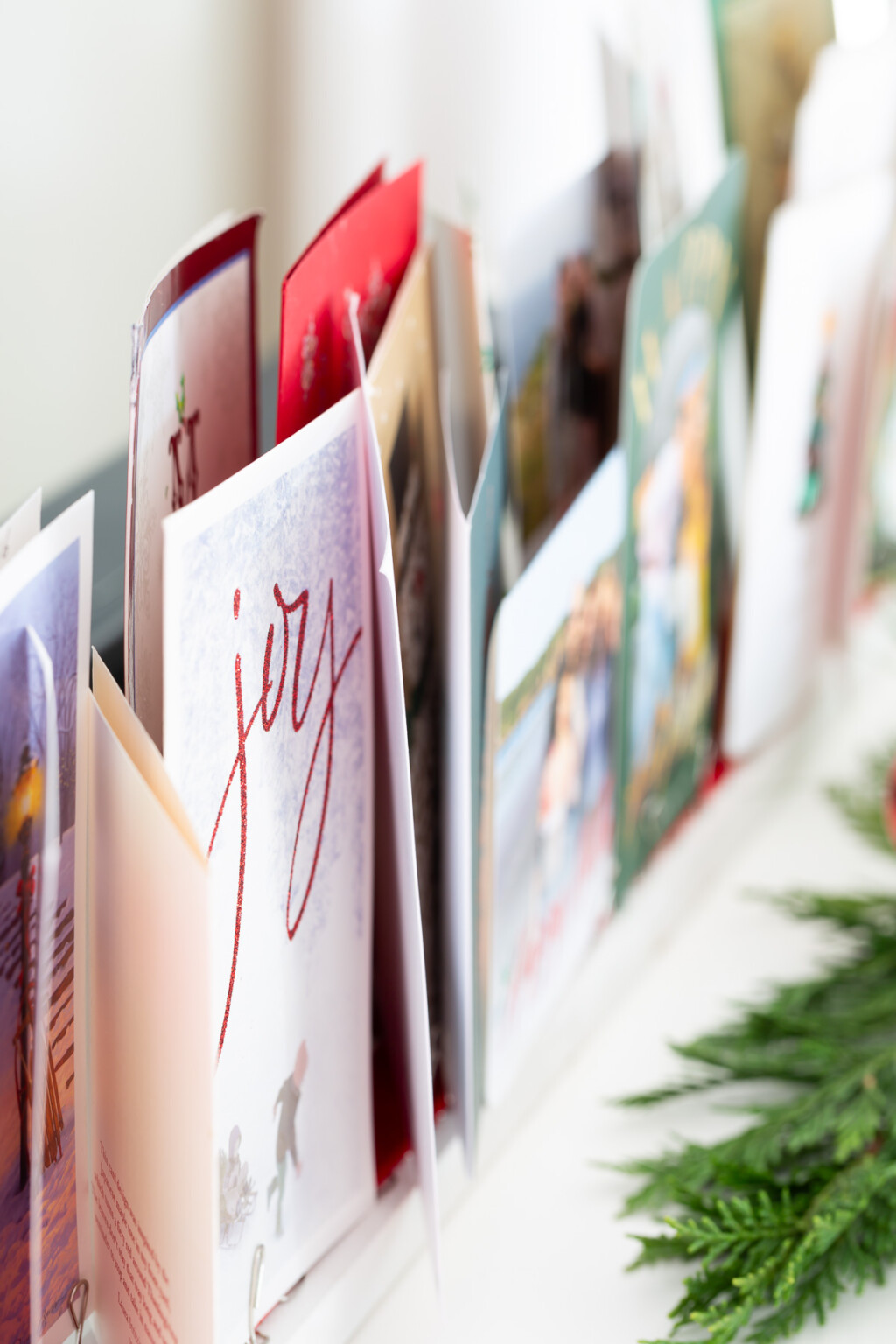 DIY Christmas Card Holder for a Mantel or Console Table - In My Own Style