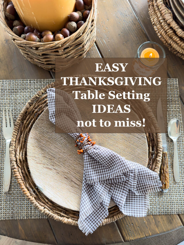 Easy Thanksgiving Table Place Setting Styling Ideas - In My Own Style