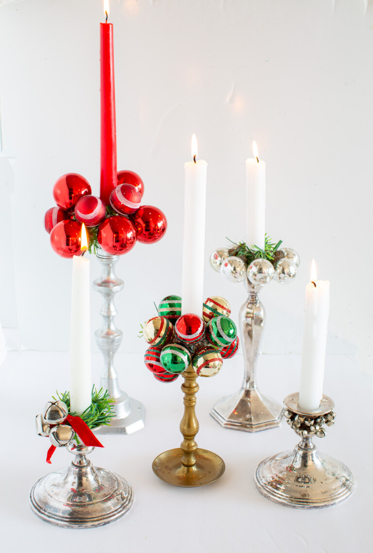 Easy to Make Christmas Taper Candle Rings - In My Own Style