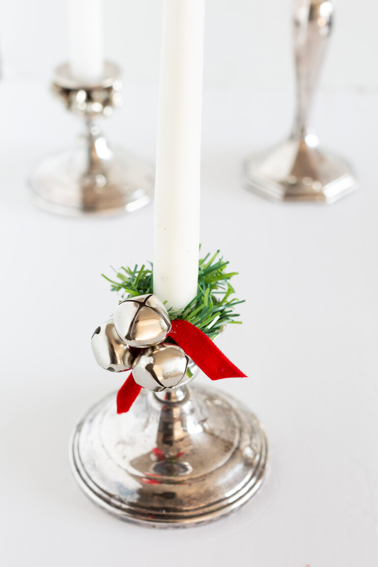 Easy to Make Christmas Taper Candle Rings - In My Own Style
