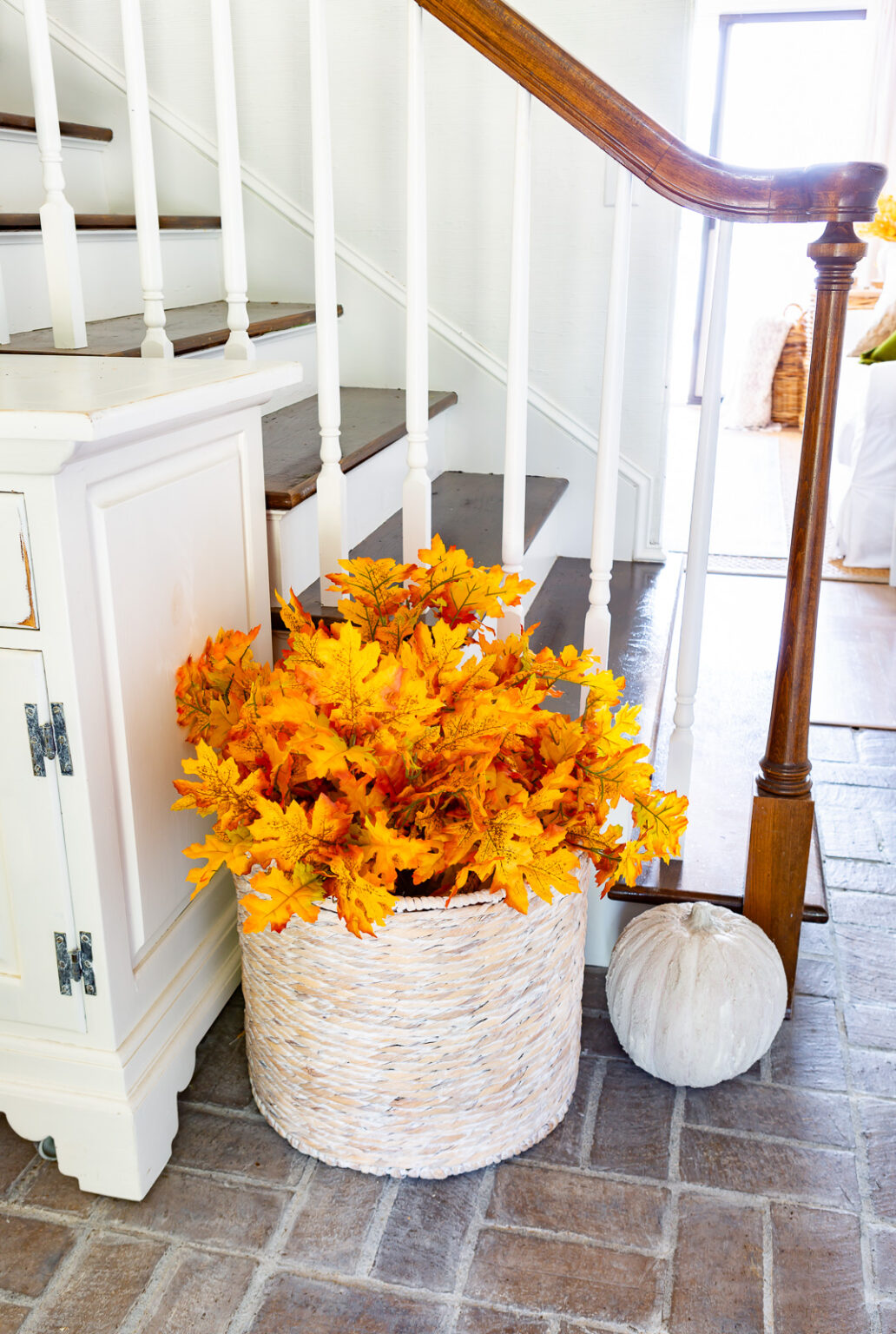 How to Style the Same Faux Fall Leaf Branch 3 Different Ways - In My ...