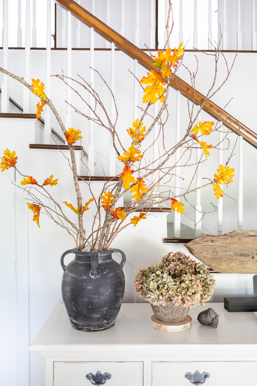 How to Style the Same Faux Fall Leaf Branch 3 Different Ways - In My ...