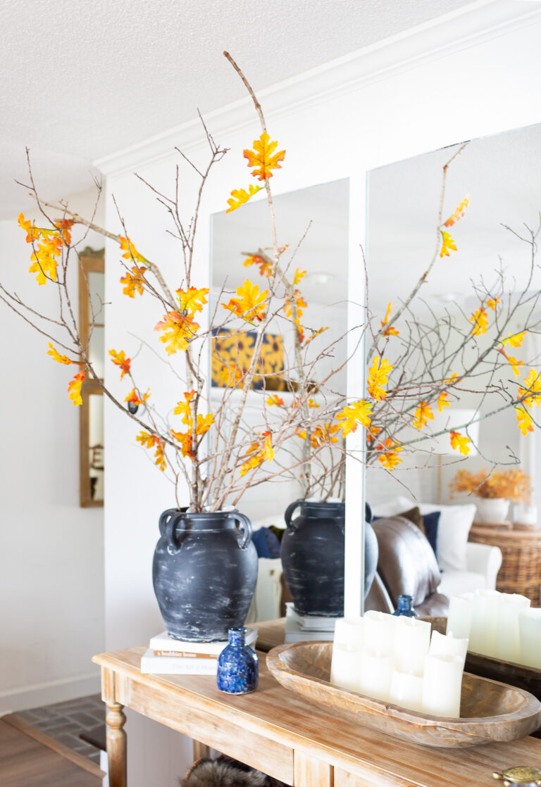 How to Style the Same Faux Fall Leaf Branch 3 Different Ways - In My ...