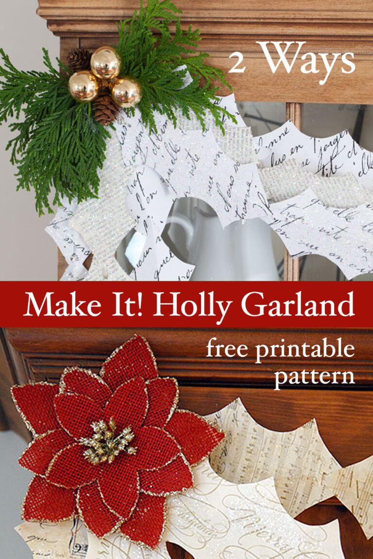 Christmas Paper Garland - Holly Leaves - In My Own Style