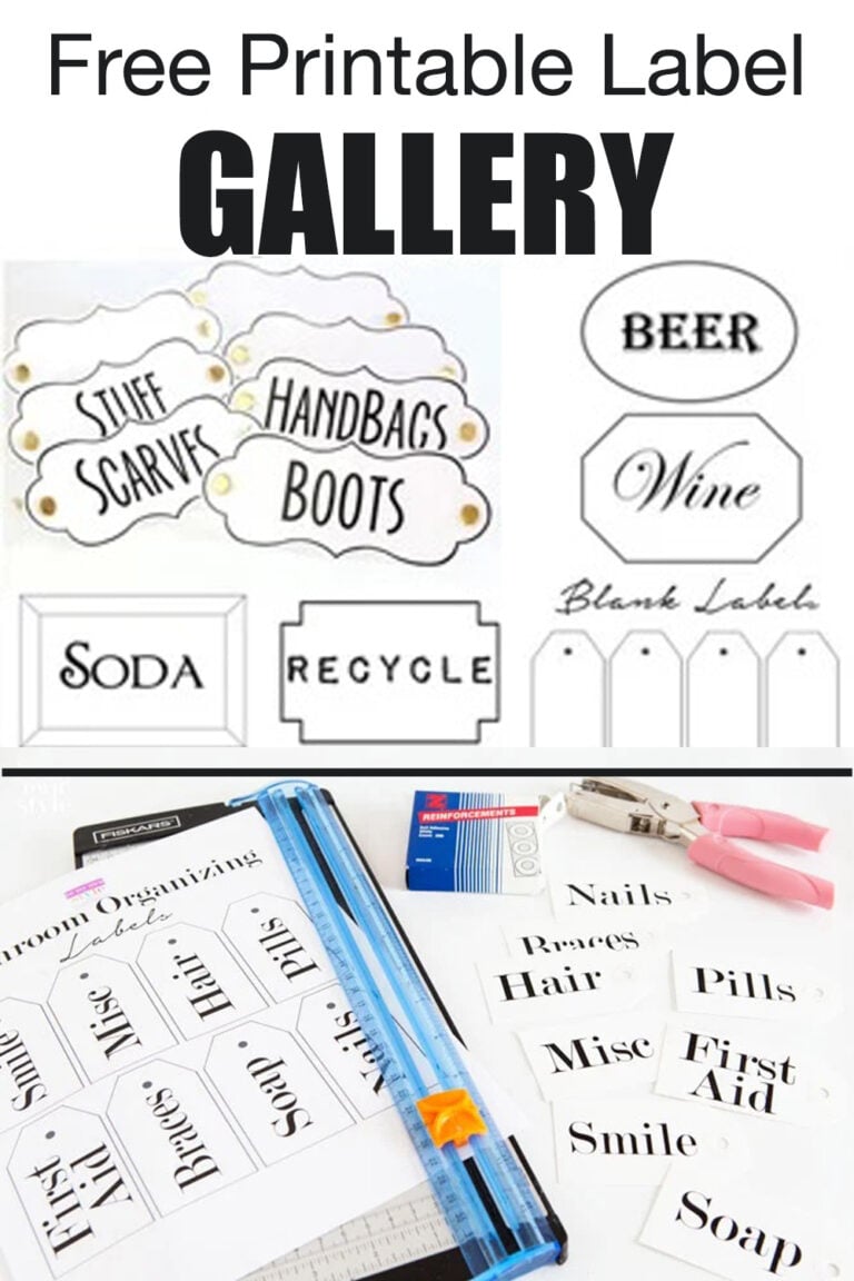 Free Printable Labels To Organize Your Stuff - In My Own Style