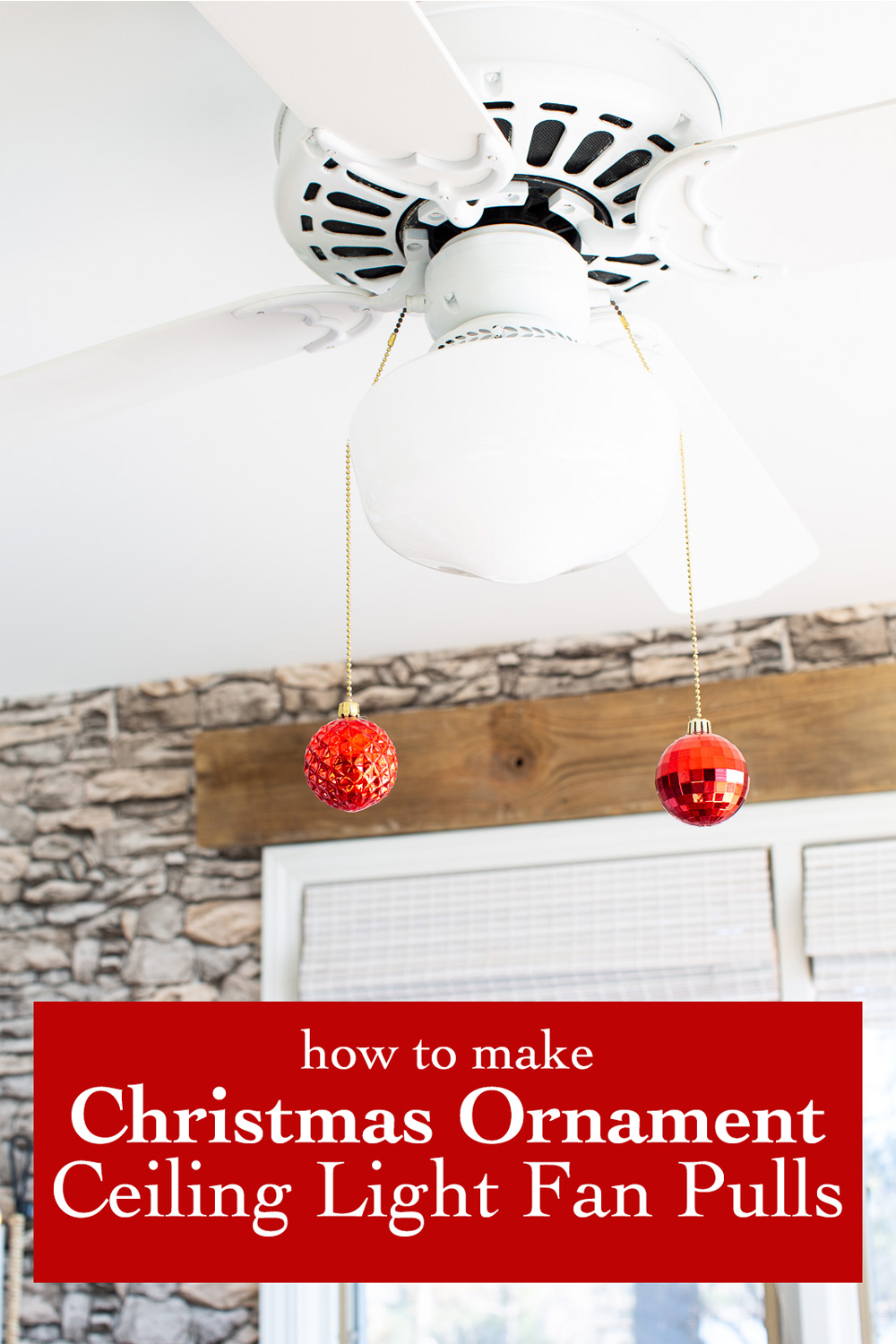 How to Add a Christmas Ornament to a Ceiling Light or Fan Pull Chain ...